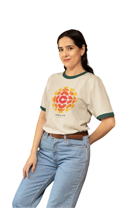 CBC 1974 Retro Logo Unisex Cotton Ringer T-Shirt – Canadian Faire